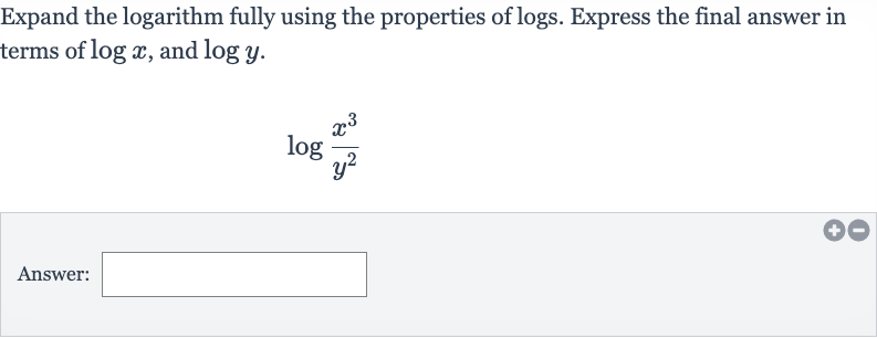 (Solved)-Expand the logarithm fully using the properties of logs. Exp